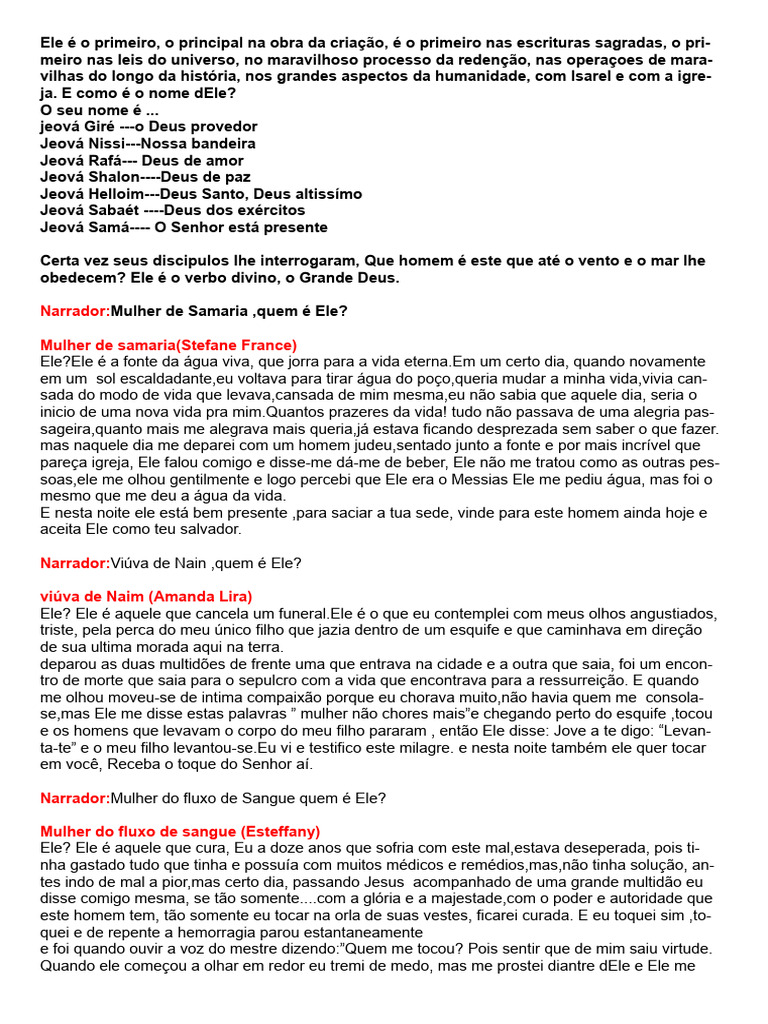 jogral quem é Ele versão feminina | PDF | Maria Madalena | Jesus