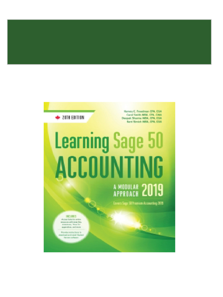 (Ebook PDF) Learning Sage 50 Accounting 2019: A Modular Approach 20th ...