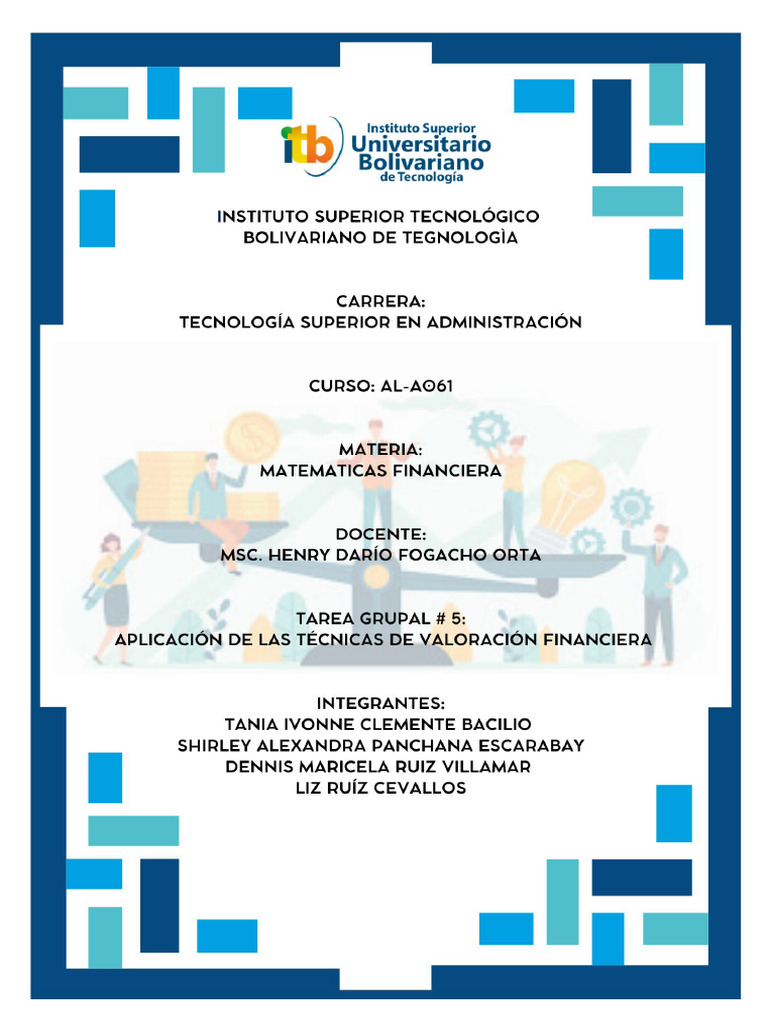 TAREA GRUPAL 5 MATE | PDF | Bancos | Interés