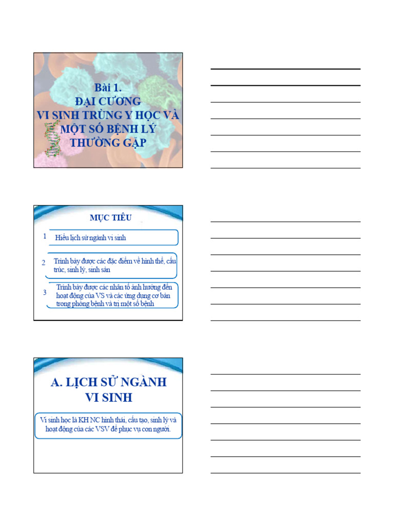 Bai 1 - Benh Hoc Vi Sinh Vat | PDF