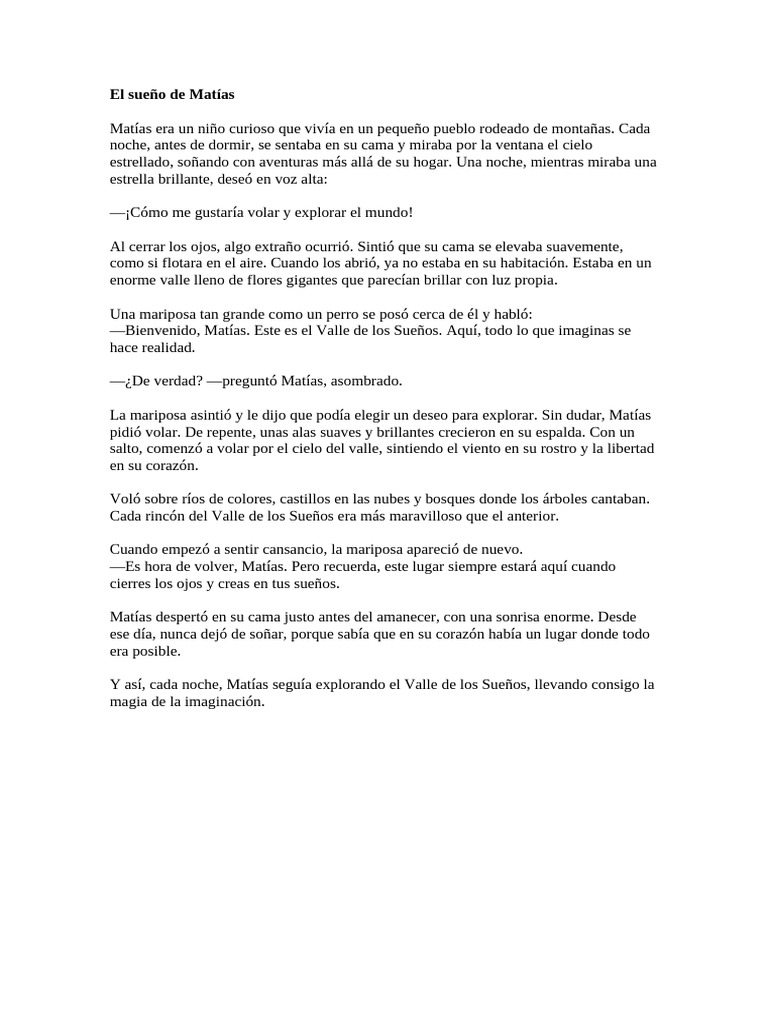 El Sueño de Matías | PDF