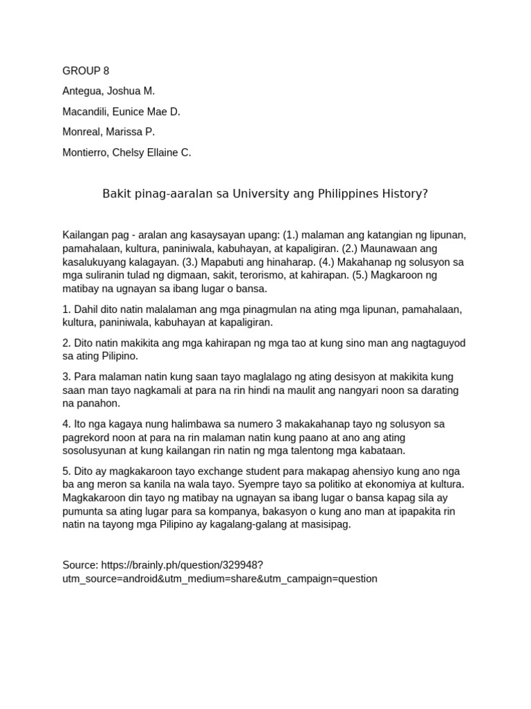 Why Study Philippines History | PDF