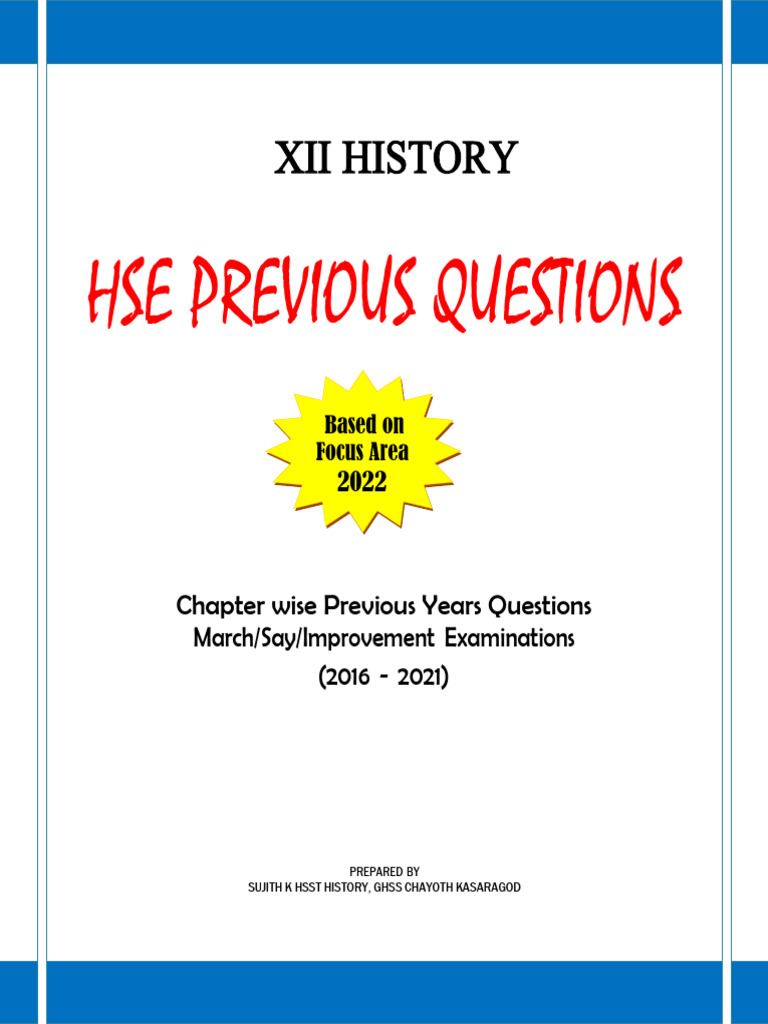Hsslive Xii History Prvs Qns Focus Based Sujith | PDF | Mahatma Gandhi | Ashoka