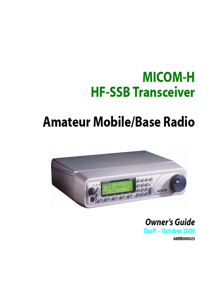 Motorola_Micom_H_amateur_radio_user | PDF | Radio | Electromagnetic ...