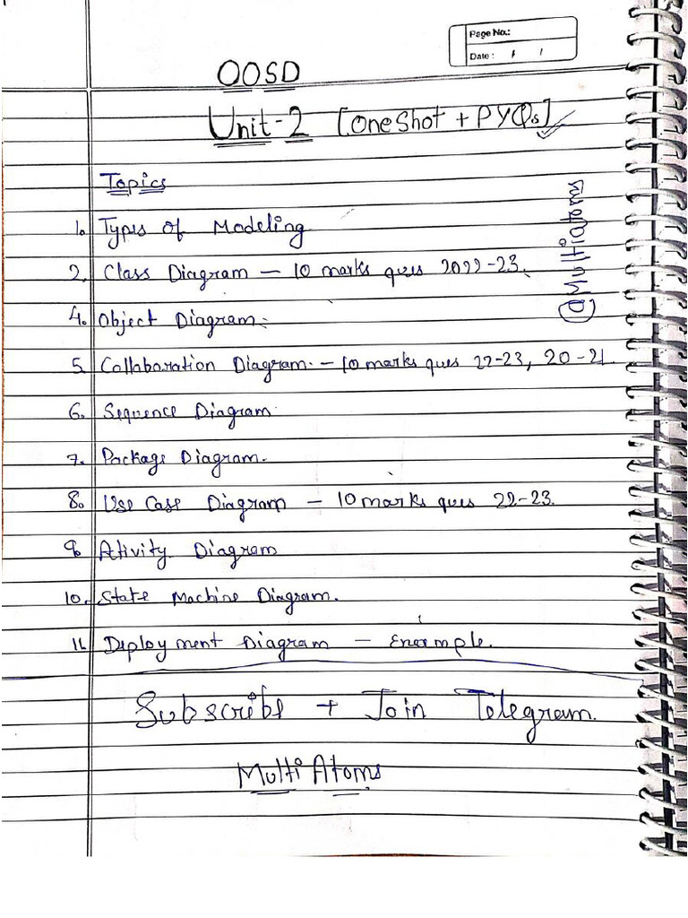 OOSD Unit-2 Notes by Multi Atoms | PDF | Media Sharing | Video On Demand