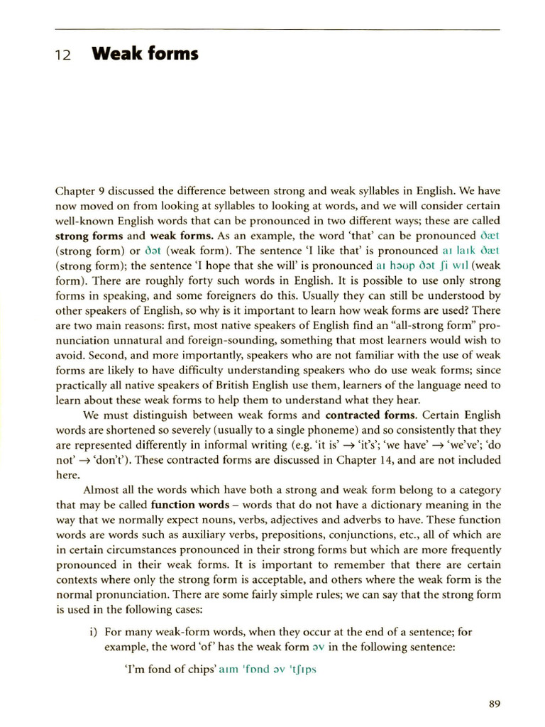 Chapter 12 - Weak Forms | PDF | English Language | Word