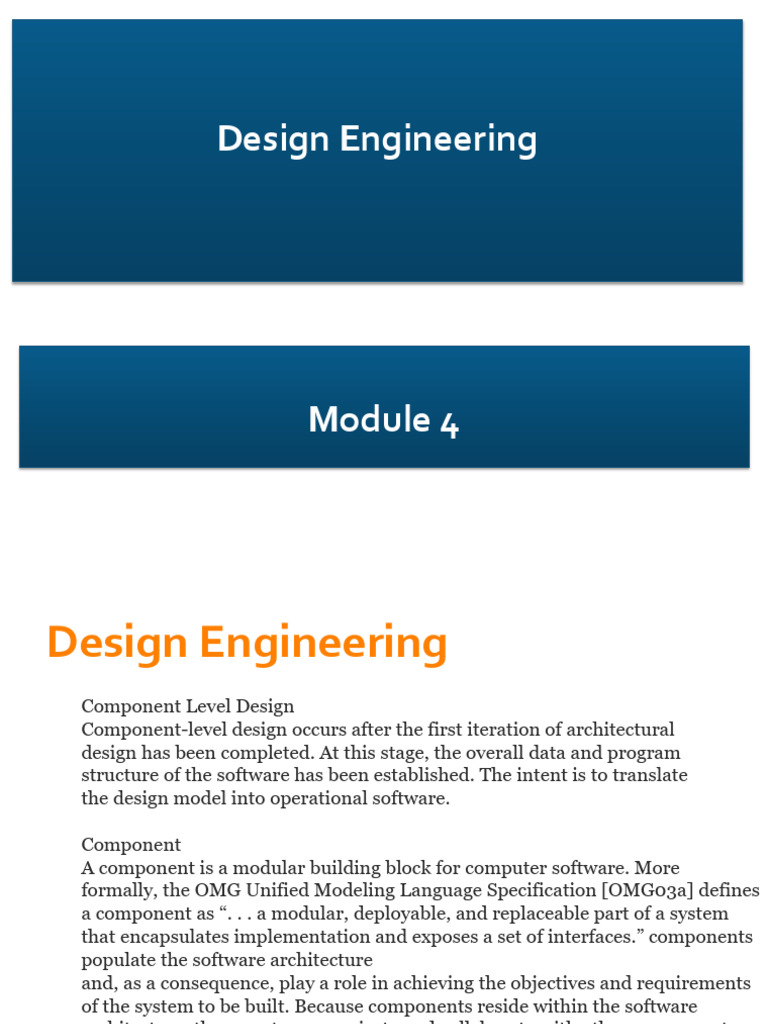 Theory Module 4 Design Engineering Component And Ui Pdf Class Computer Programming
