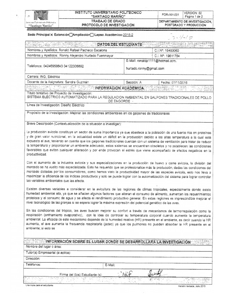 Ejemplo Protocolo de Investigacion Corto Corregido | PDF