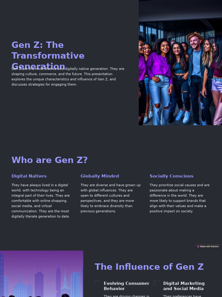 Gen Z The Transformative Generation | PDF | Brand | Social Media
