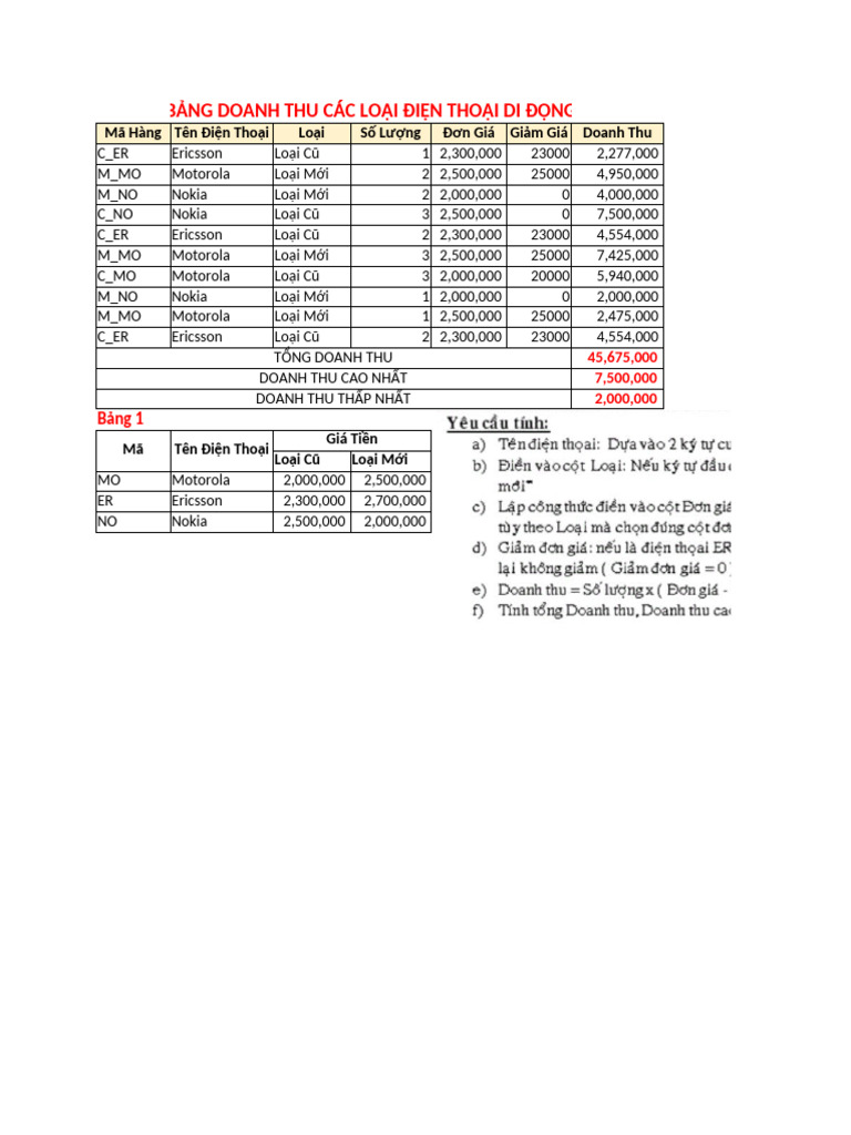 Giai de Thi Excel | PDF