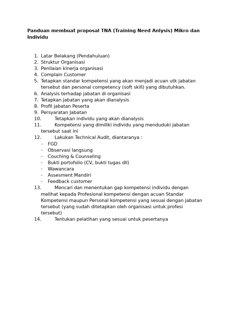 TNA Mkro & Individu | PDF