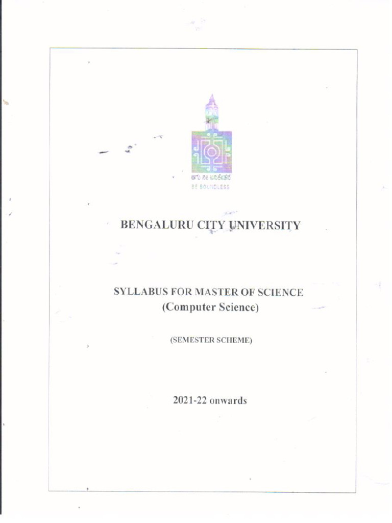M.SC Computer Science Syllabus I To IV Sem | PDF