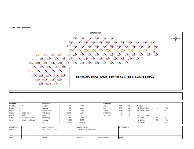 Contoh Blasting Design | PDF