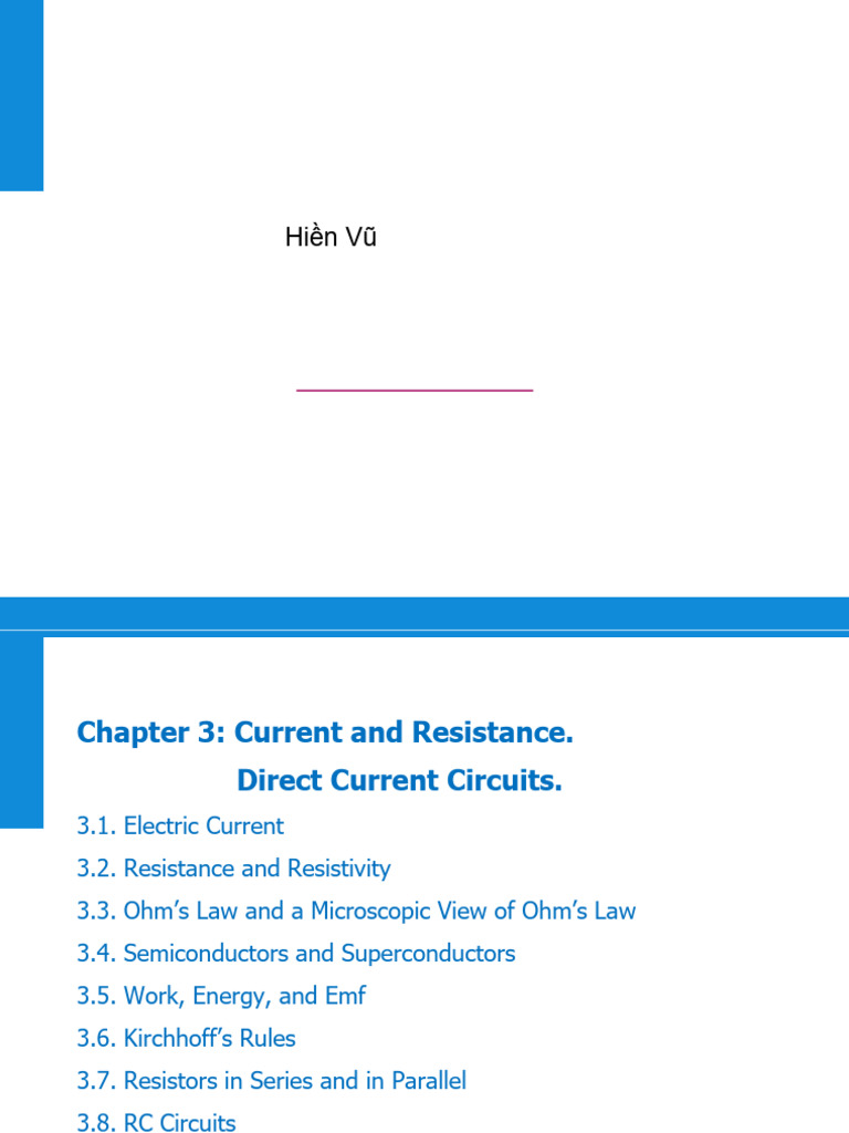 P3 L6 Electric Current | PDF | Electrical Resistivity And Conductivity ...
