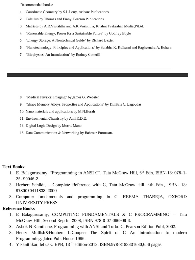 BSC Computer Science Books | PDF