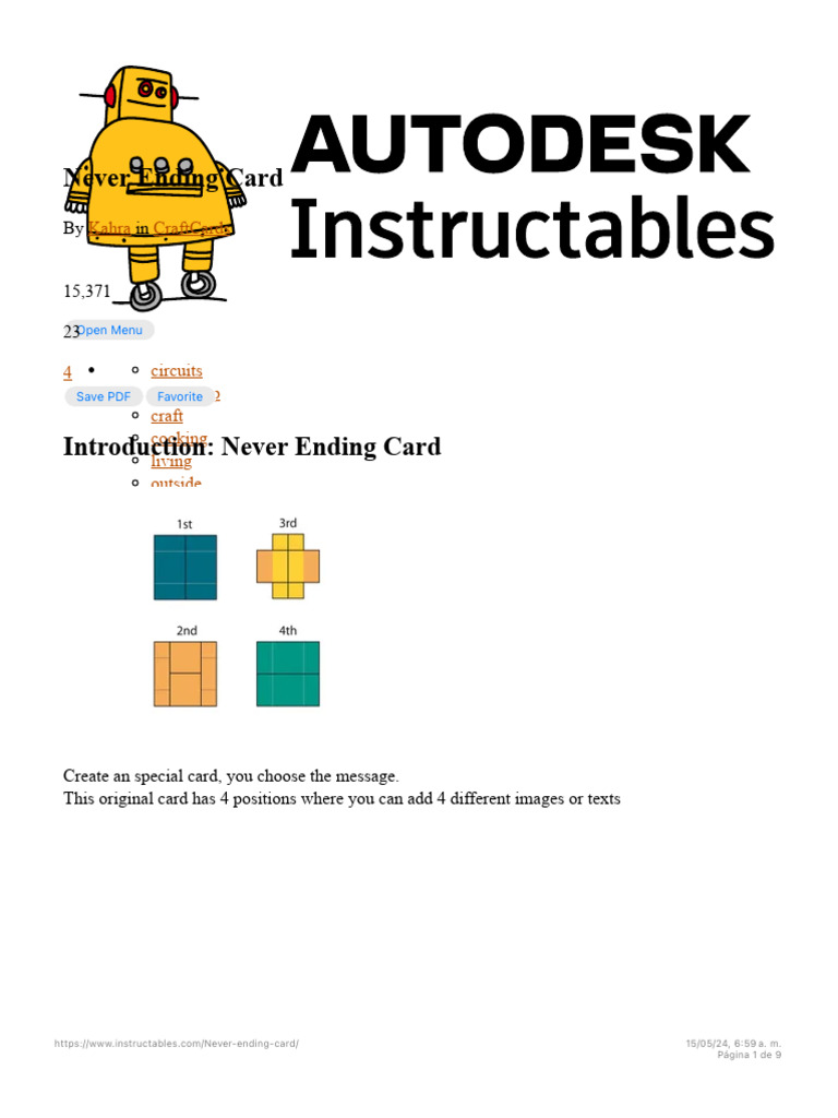Never Ending Card - 3 Steps - Instructables | PDF