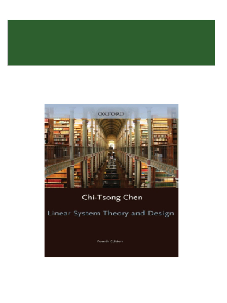 (Ebook PDF) Linear System Theory and Design 4th Edition Download PDF ...