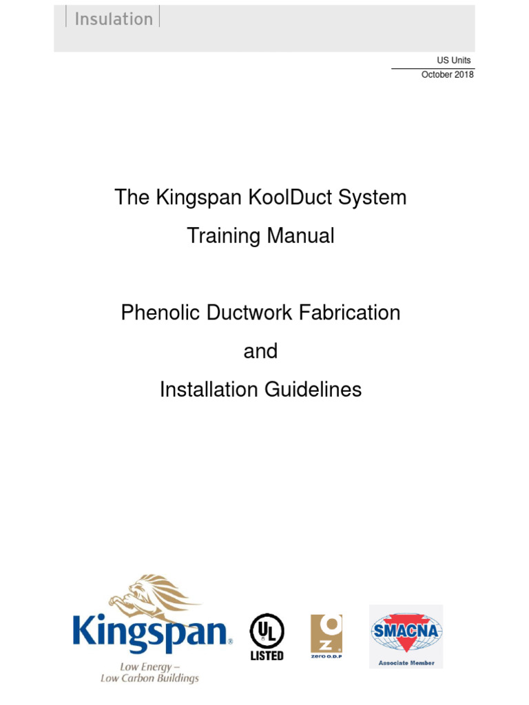 KoolDuct Training Manual 2018-10 - US Units | PDF | Duct (Flow)