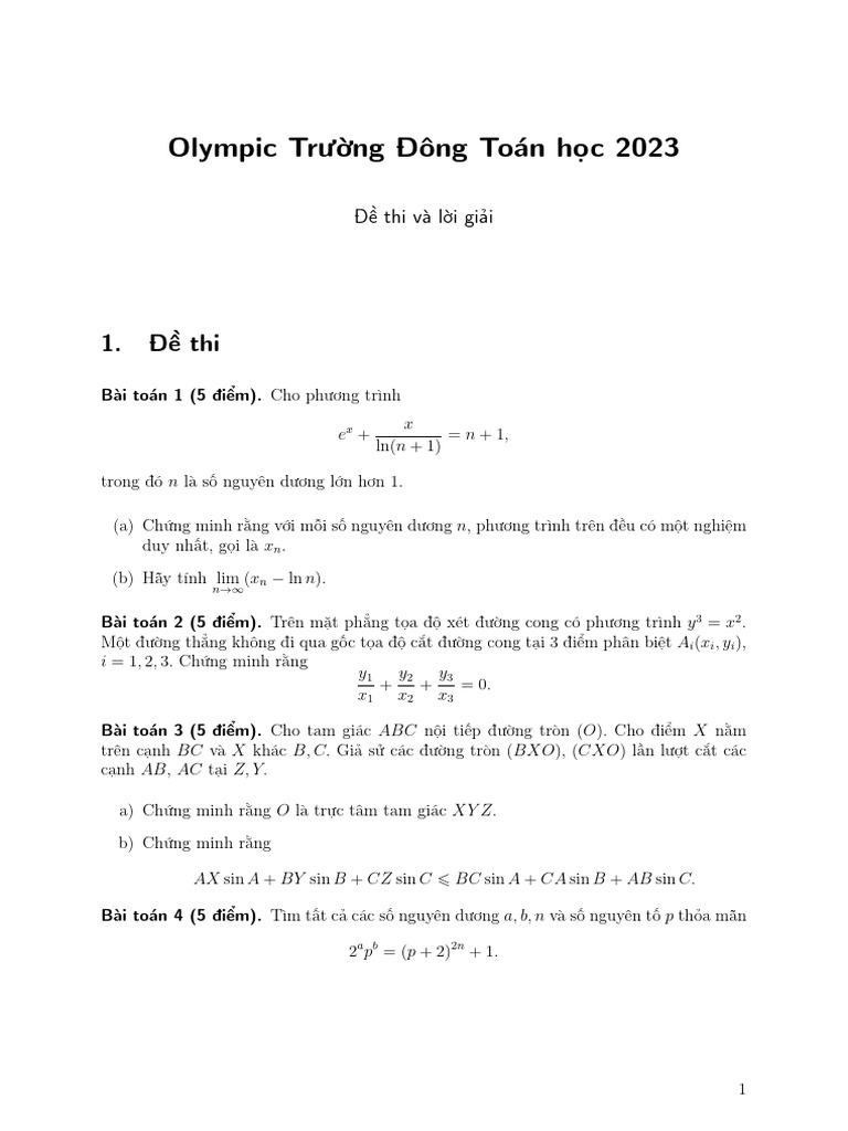 Dapan Olympic Truong Dong 2024 | PDF