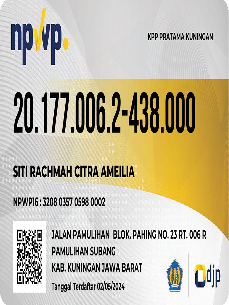 NPWP Citra | PDF