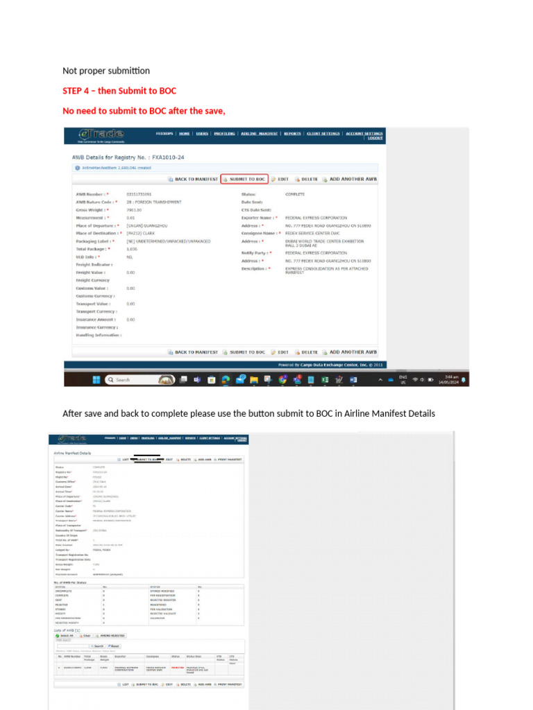 E2M Correction Airline Submission | PDF