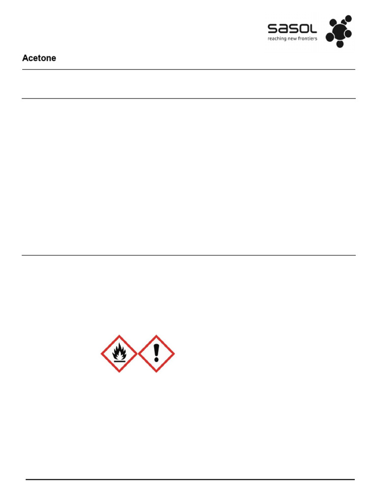 Acetone MSDS | PDF | Toxicity | Volatile Organic Compound