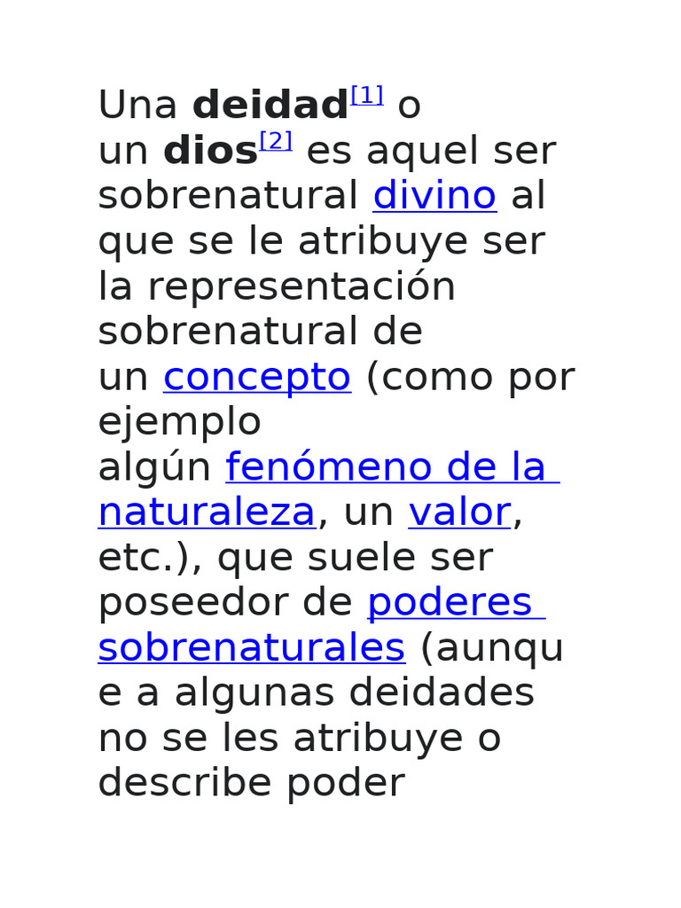 deidad | PDF | Deidades | Creencia religiosa y doctrina