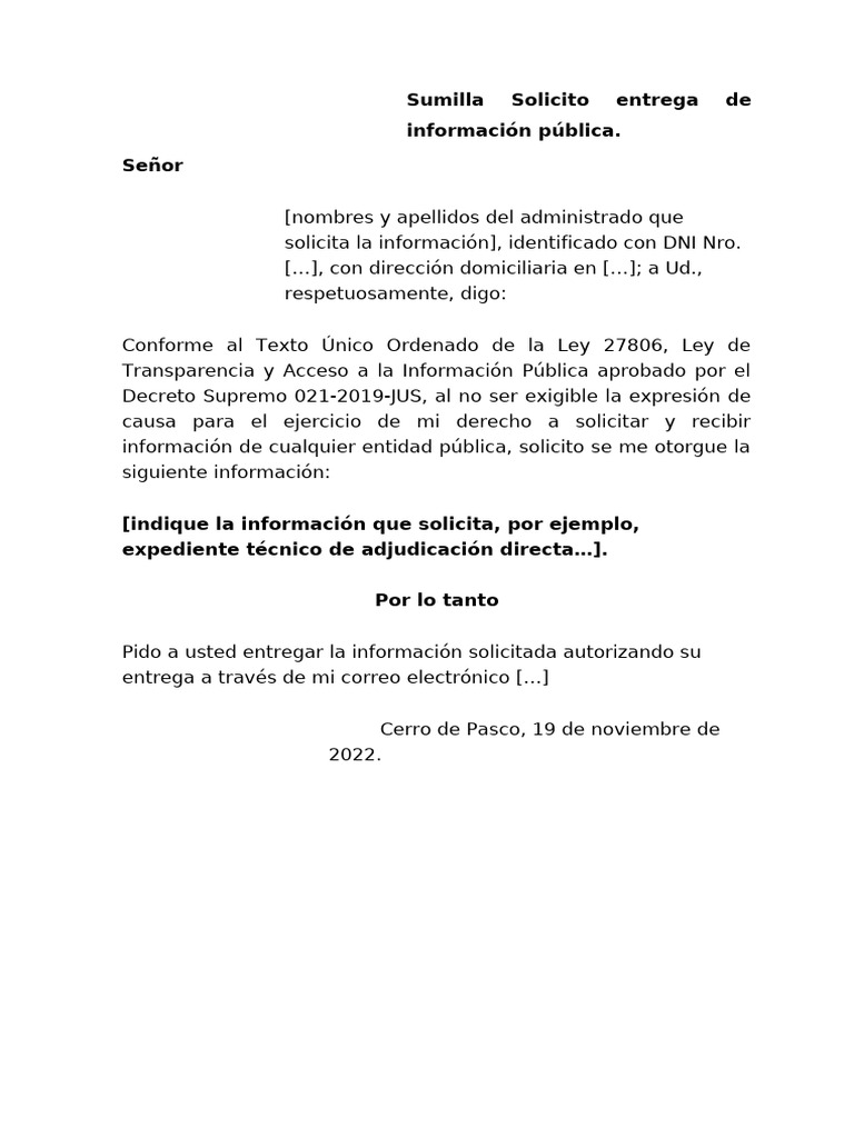 Modelo Solicitud de Copias Simples Escaneadas | PDF