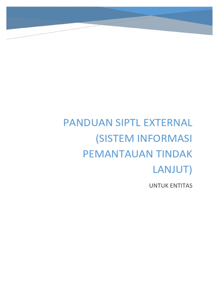 Panduan Manual SIPTL | PDF