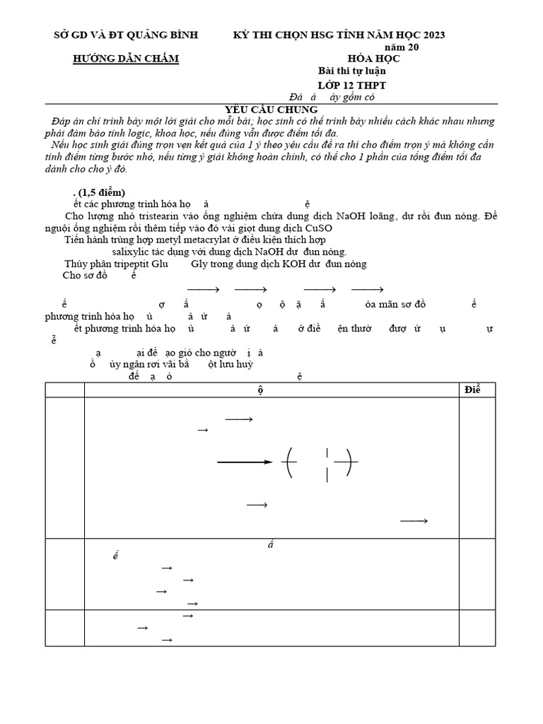 2023-2024 HSG 12 Quảng Bình - HDC | PDF