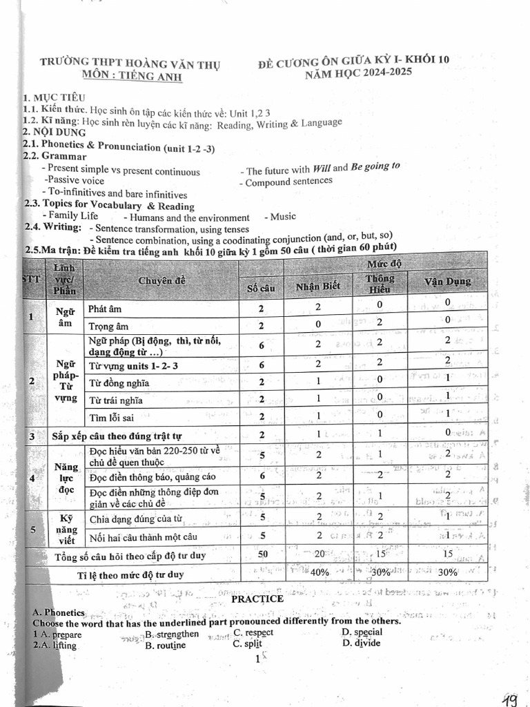 tiếng anh 10 | PDF