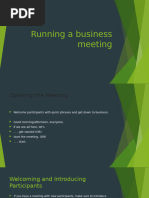Housekeeping Meeting Organization Guide | PDF | Intention | Communication