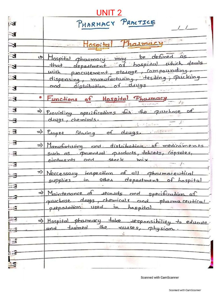 Handwritten PRP U 2 NOTES | PDF
