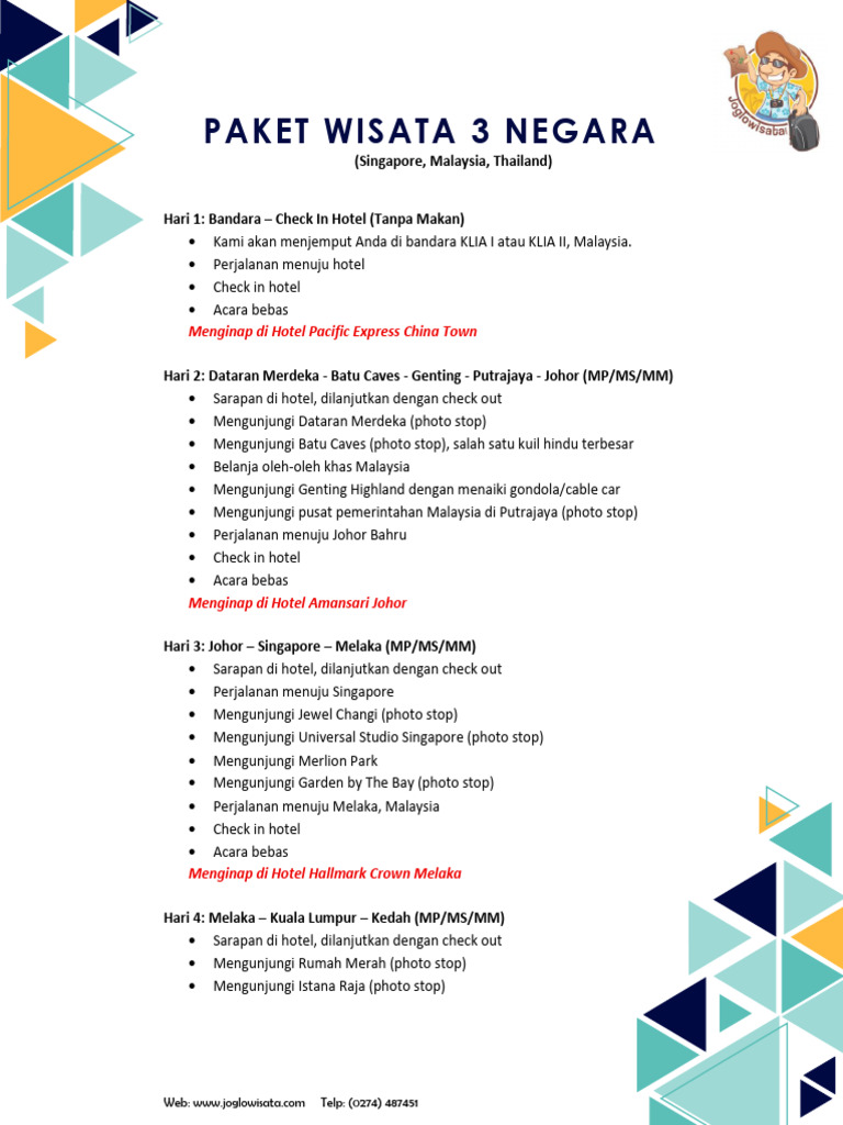 3 Negara 7H6M - 2025 | PDF