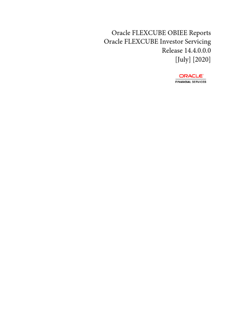 Oracle Flexcube Obiee Reports Pdf User Computing Login