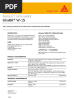 Sikashield w159 Ed15mm | PDF | Adhesive | Polyethylene