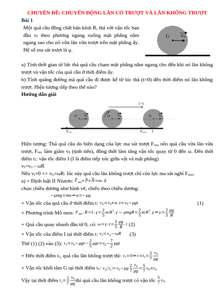8 Chuyen Dong Lan Co Truot Va Lan Khong Truot | PDF