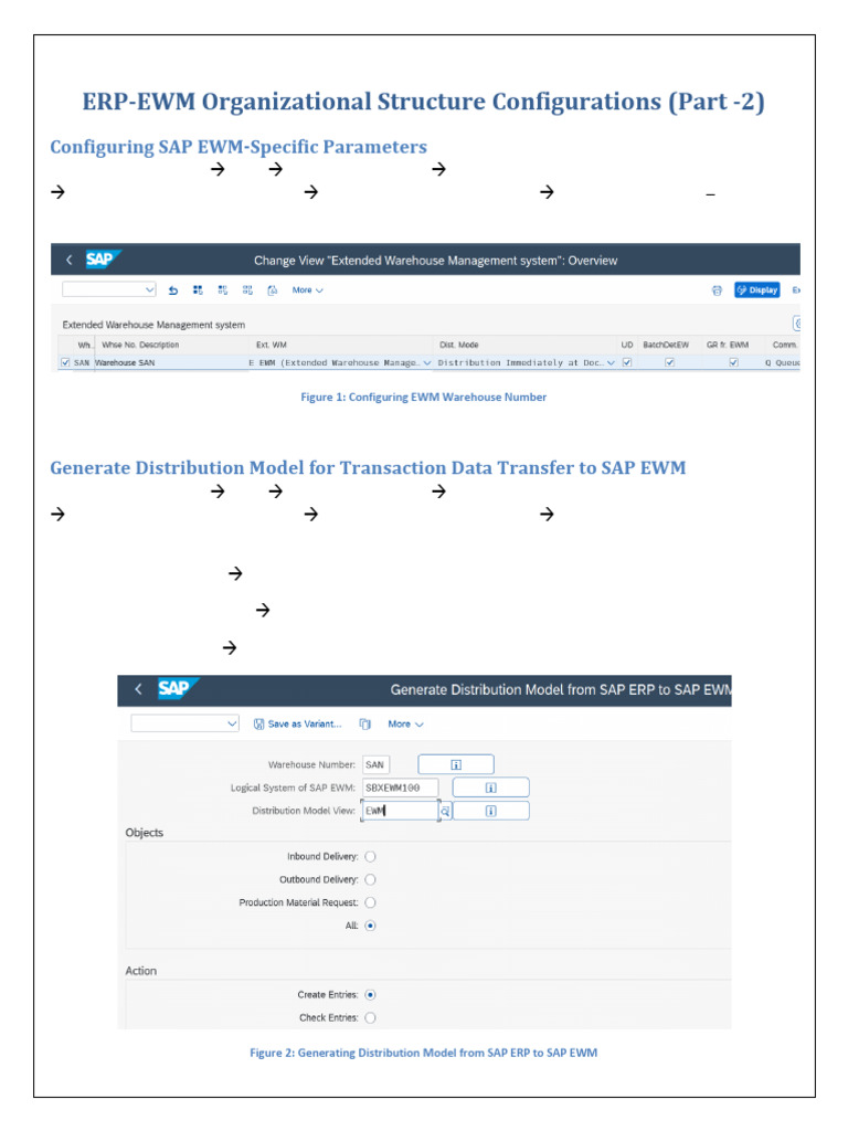 ERP-EWM Organizational Structure Configurations (Part -2) | PDF ...