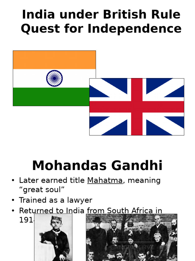 India Under British Rule Gandhi | PDF | Mahatma Gandhi | Civil Disobedience