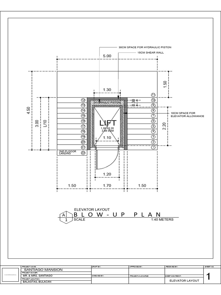 Elevator Layout for Santiago Mansion | PDF | Manufactured Goods ...