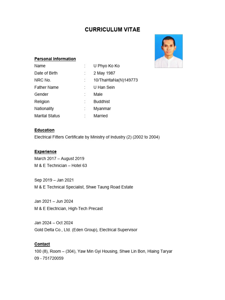 Curriculum Vitae1 | PDF