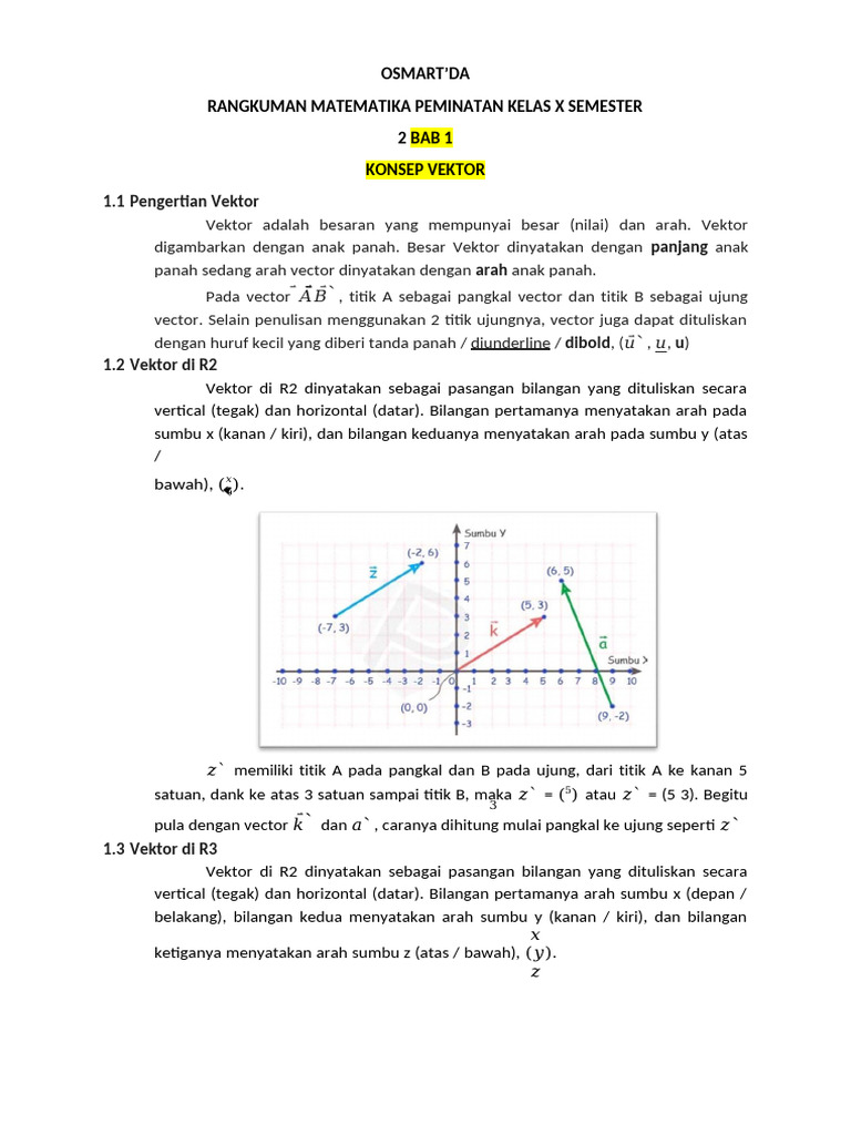 vektor dan operasinya x (1) | PDF