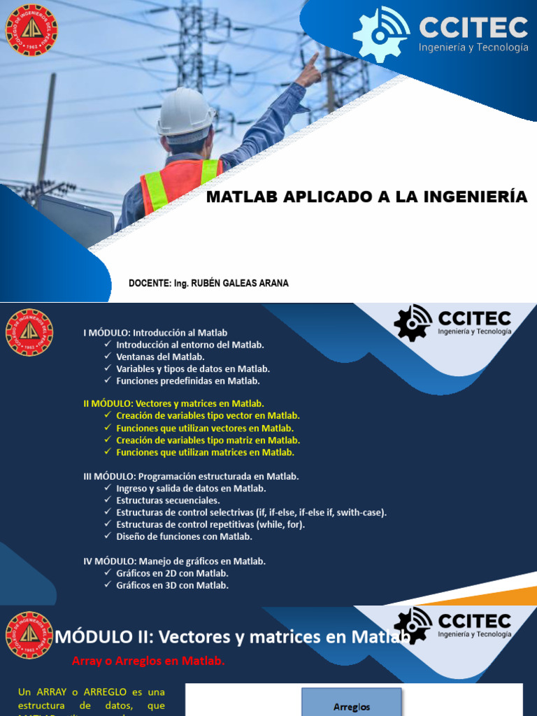 Matlab Nivel Básico - Módulo Ii | PDF | Matriz (Matemáticas) | Espacio ...