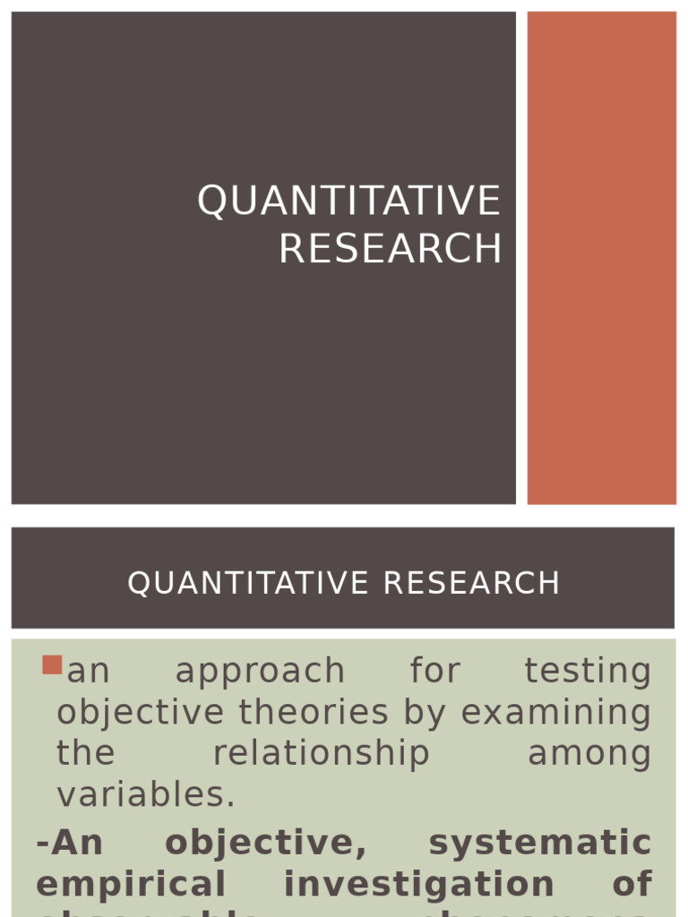 Understanding Quantitative Research Methods | PDF | Quantitative Research | Statistics