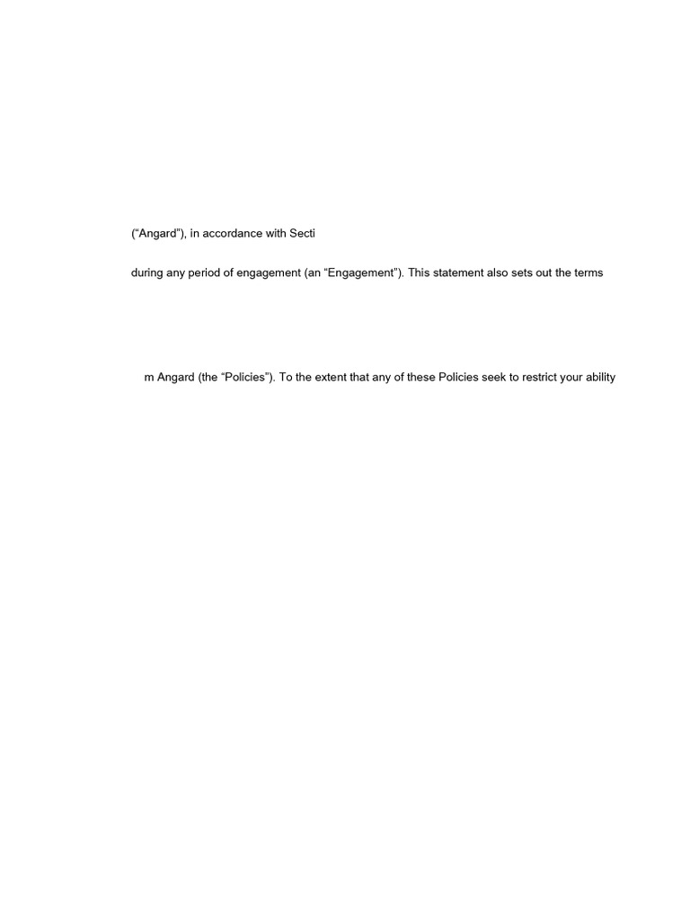 Angard Staffing Employment Terms | PDF | Employment | Pension