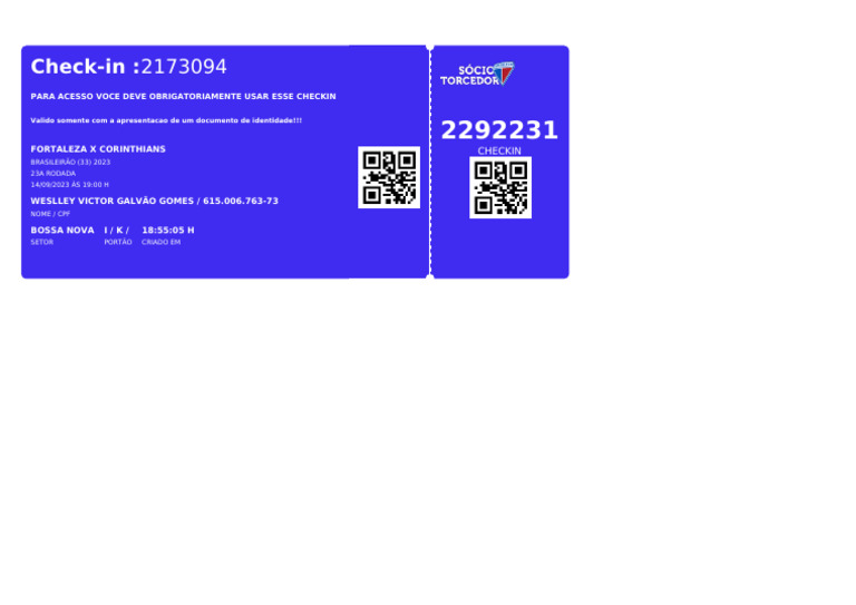 Relatório de Transação do Checkin | PDF