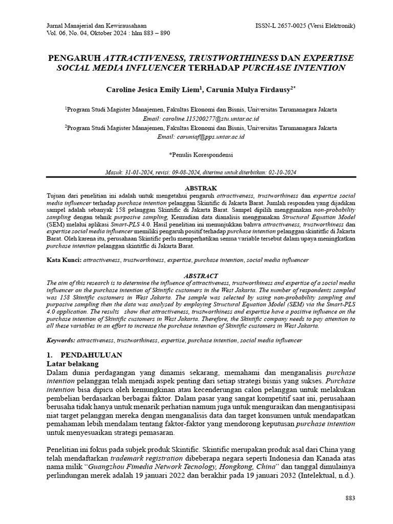 5 Artikel+Final Caroline+Jesica+Emily+Liem+883-890 | PDF