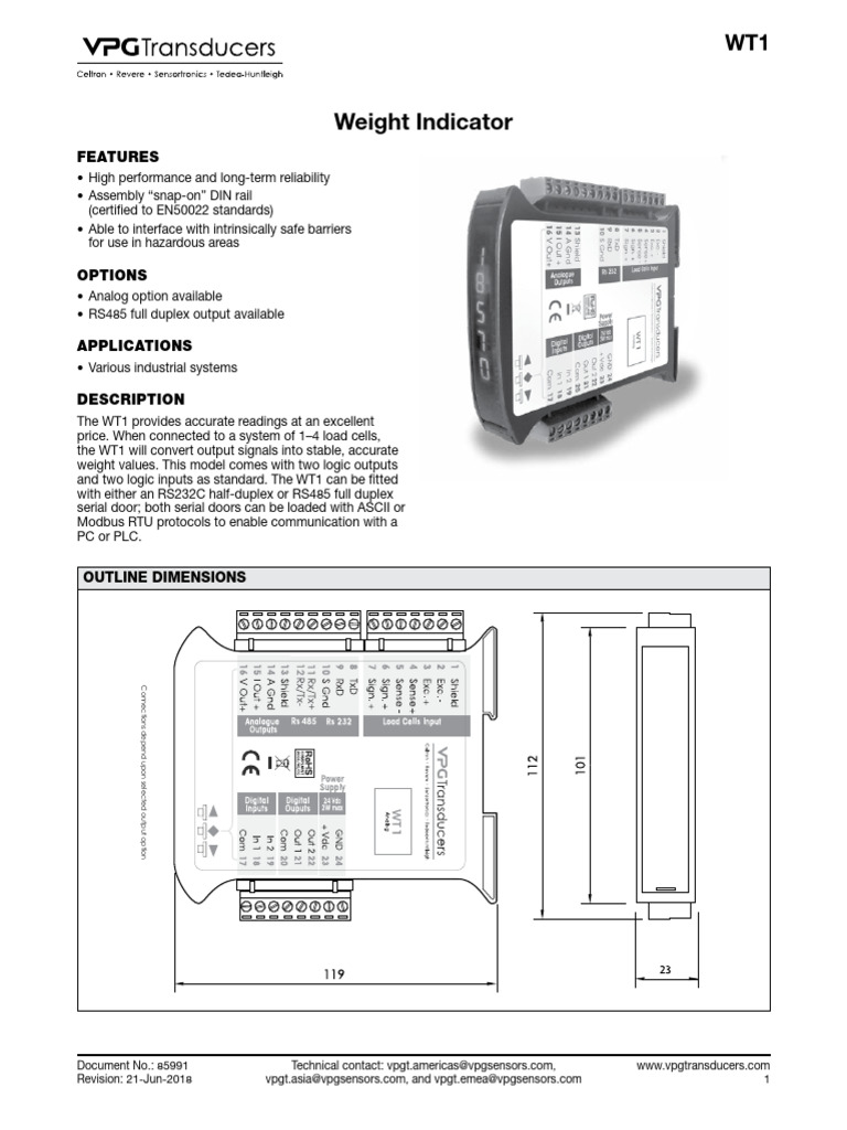 WT1 | PDF | Programmable Logic Controller | Information And Communications Technology