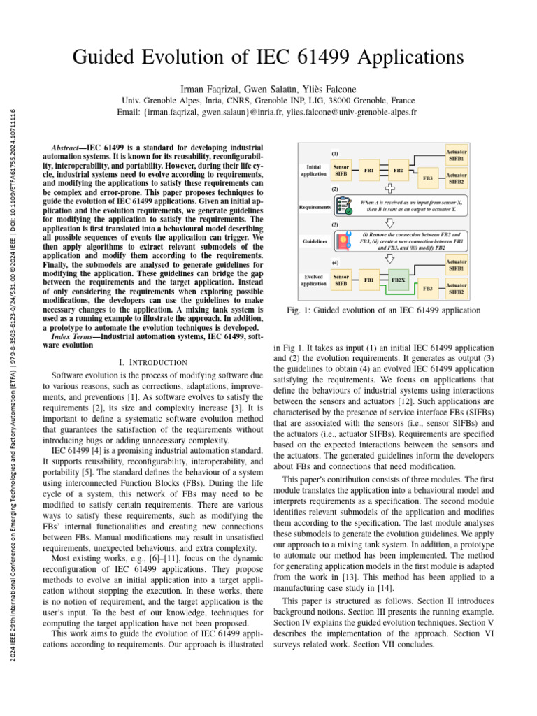Guided Evolution of IEC 61499 Applications | PDF