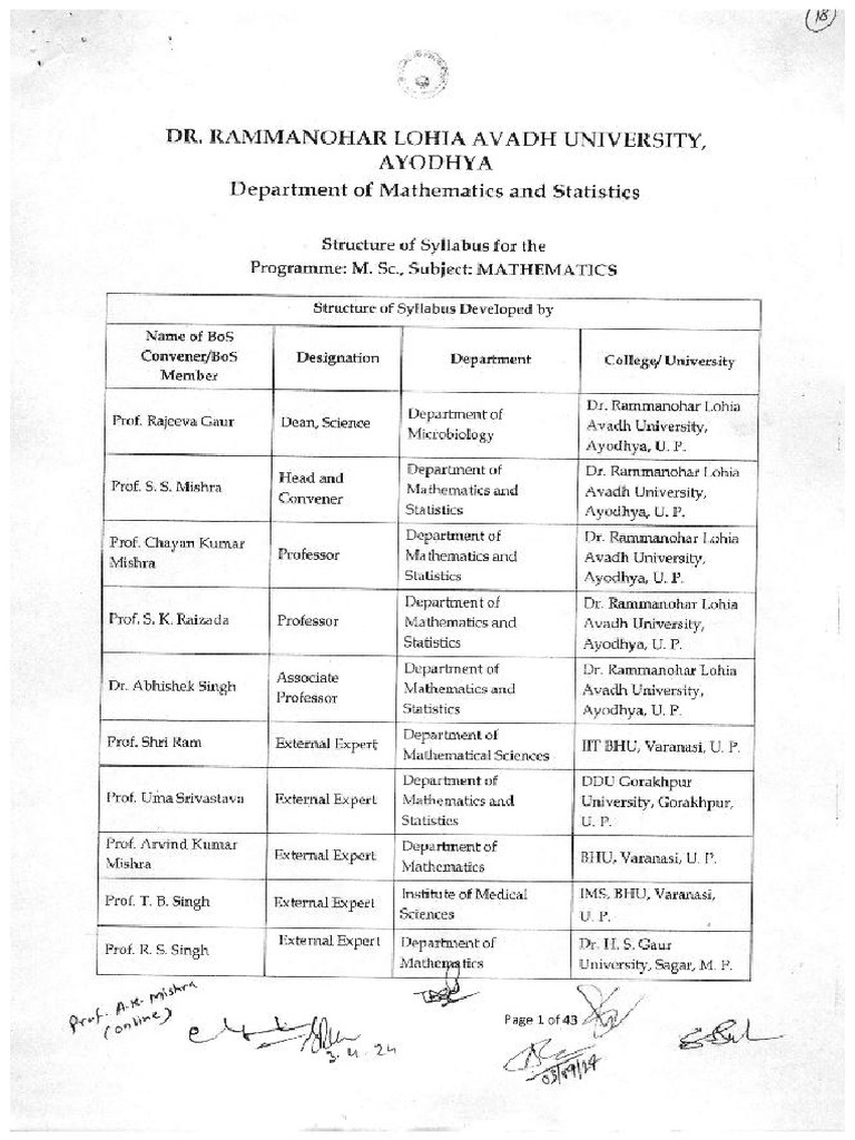 MSC Mathematics | PDF